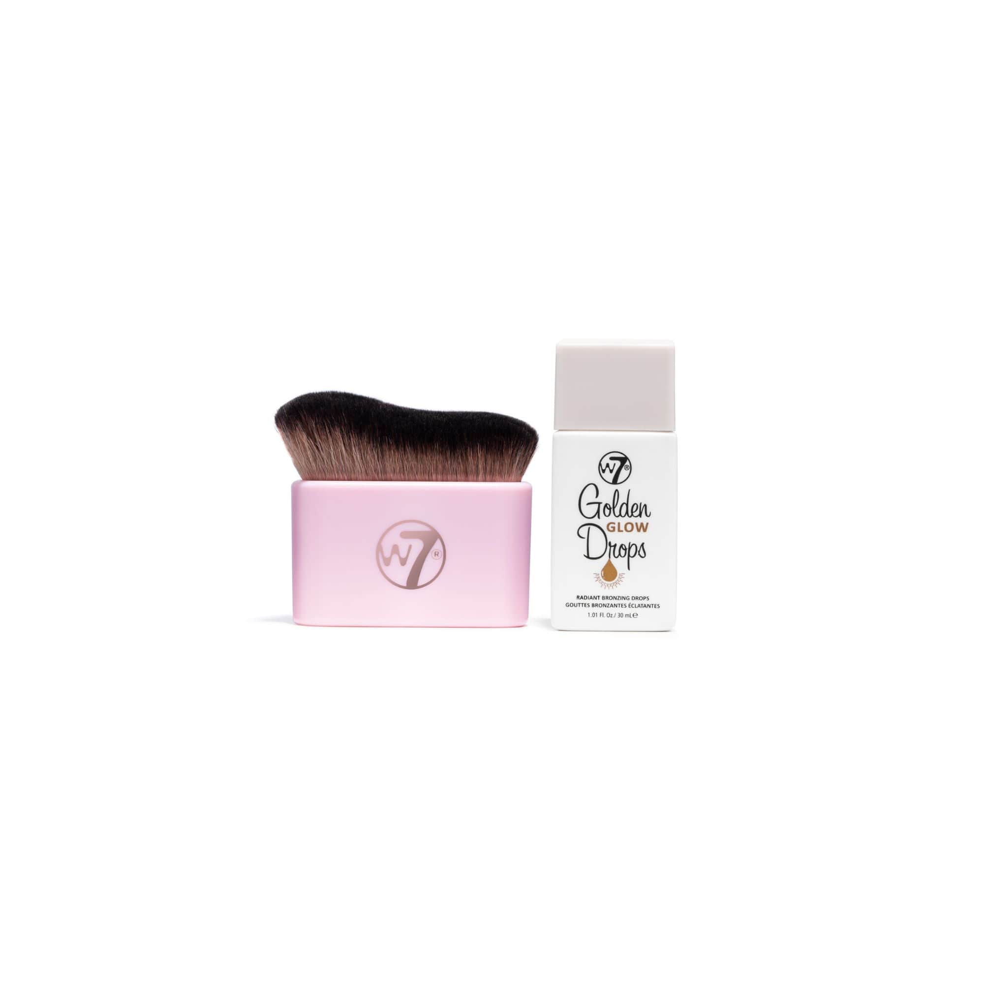 W7 Golden Glow Drops & Blender Brush Duo - Radiant Bronzing Drops – W7 ...