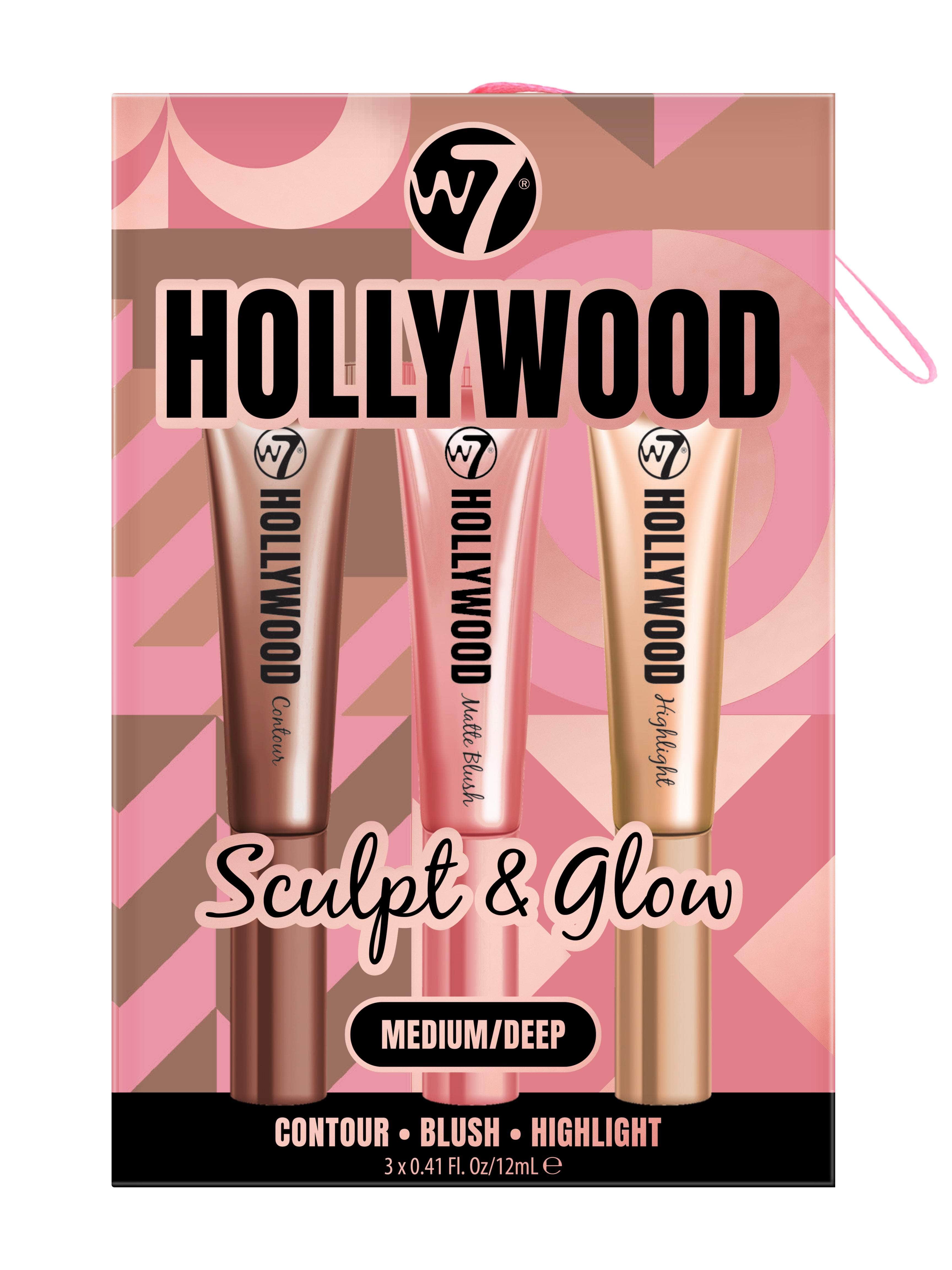 W7 Hollywood Sculpt & Glow Gift Set - Medium/Deep - W7 Makeup