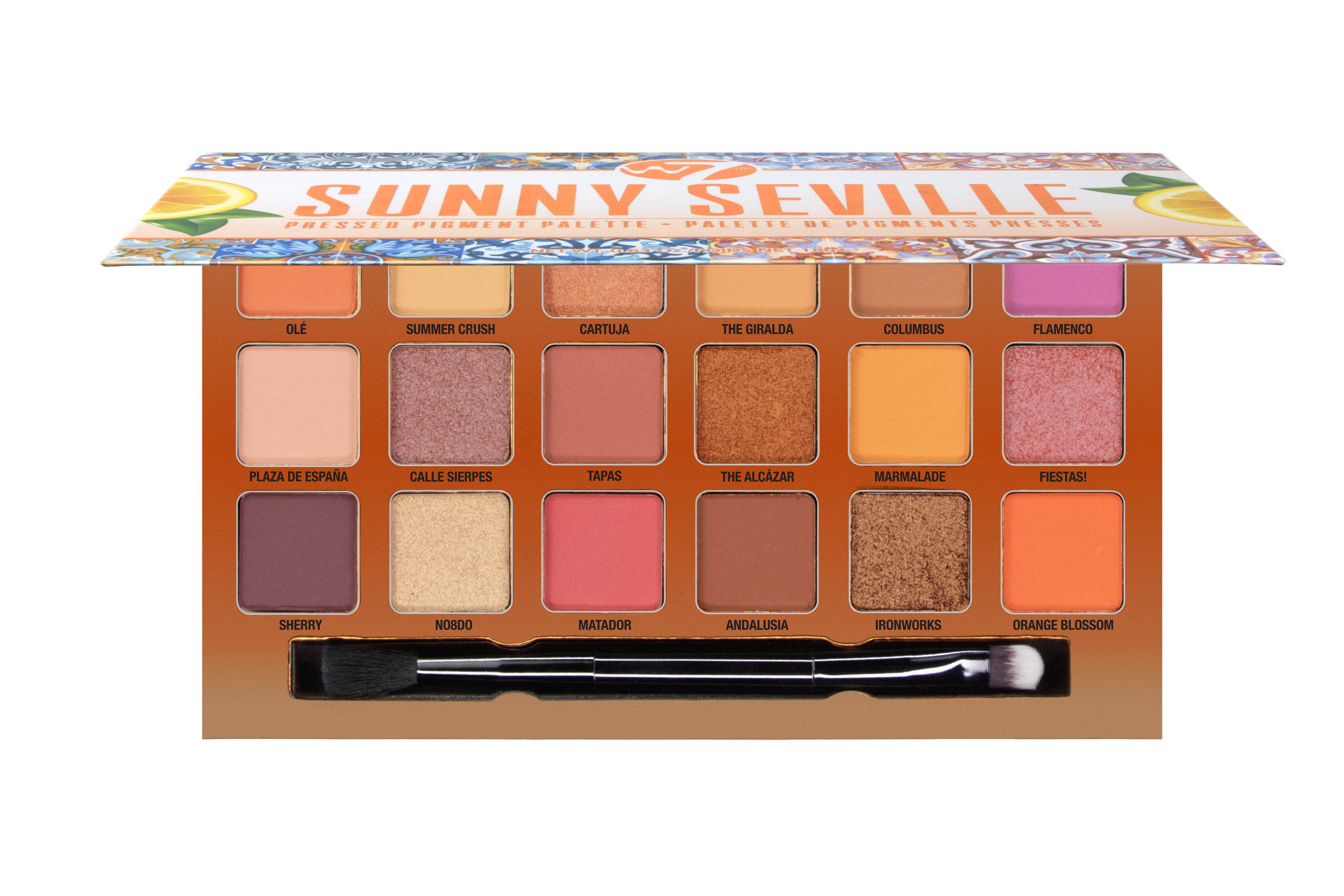 W7 Sunny Seville Pressed Pigment Palette - W7 Makeup