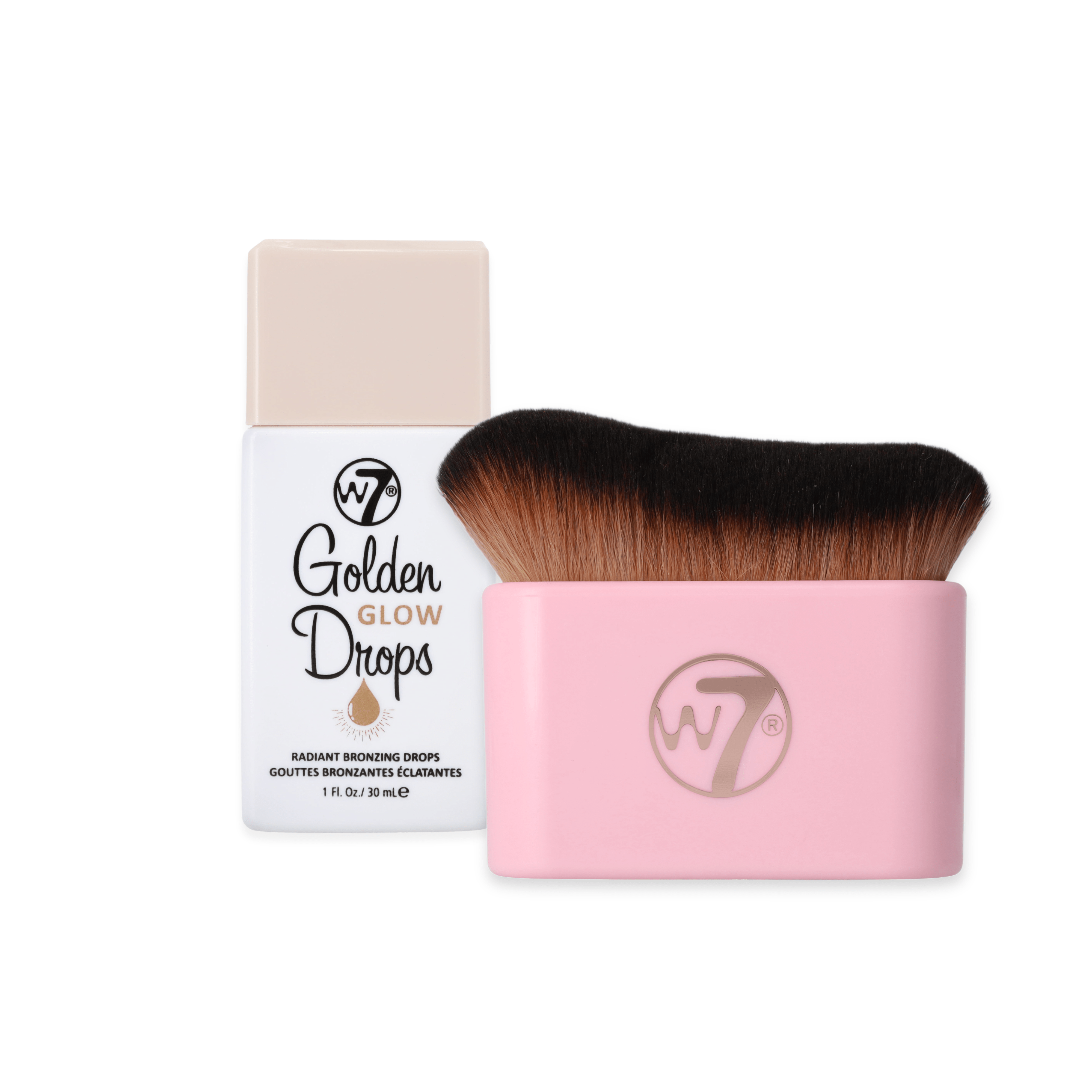 W7 Golden Glow Drops & Blender Brush Duo - Radiant Bronzing Drops - W7 ...