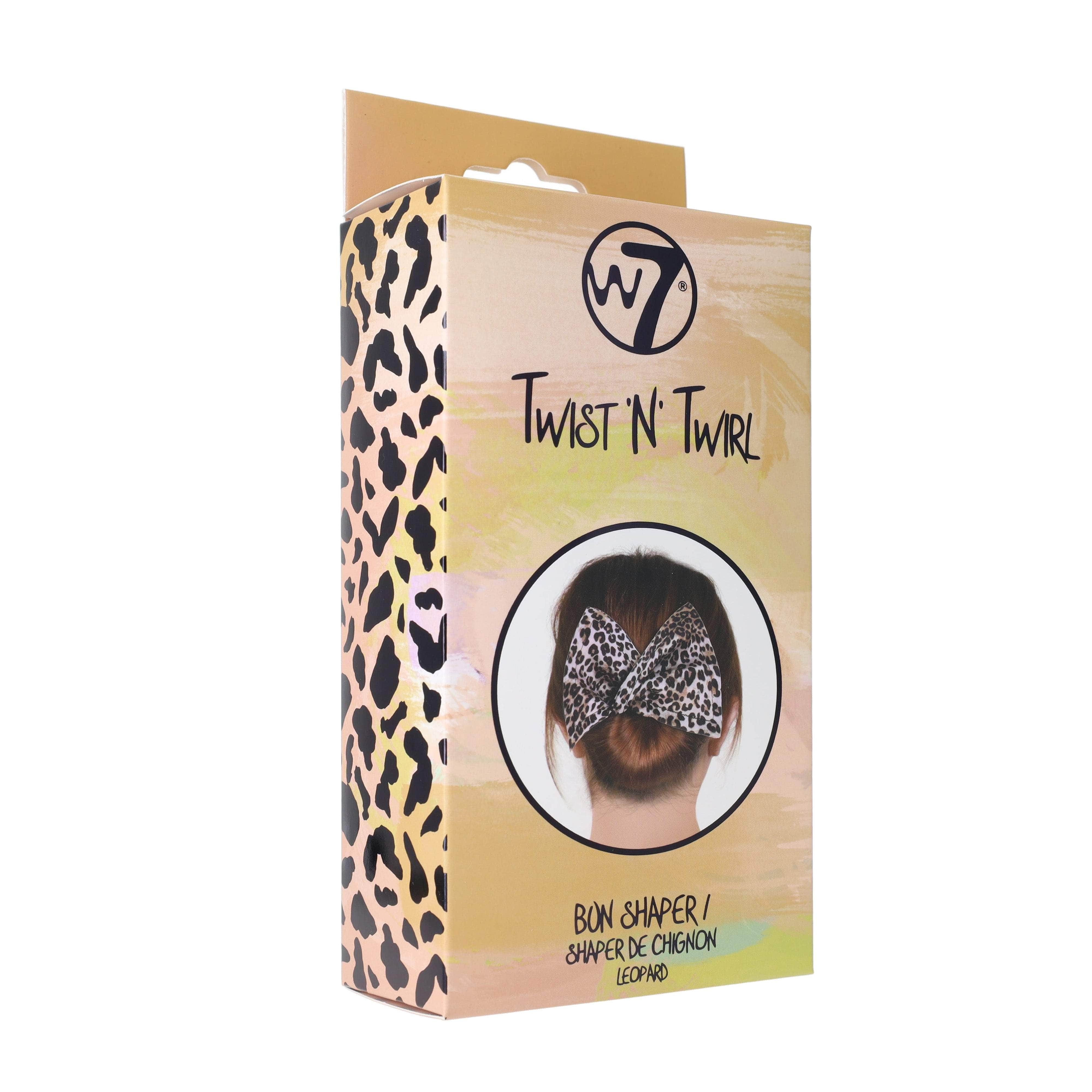 W7 Twist 'N' Twirl Bun Shaper - Leopard Print - W7 Makeup